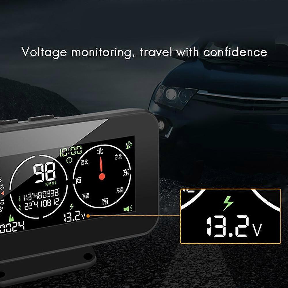 For All Cars M60 Car GPS HUD Speedometer Intelligent Inclinometer Off ...