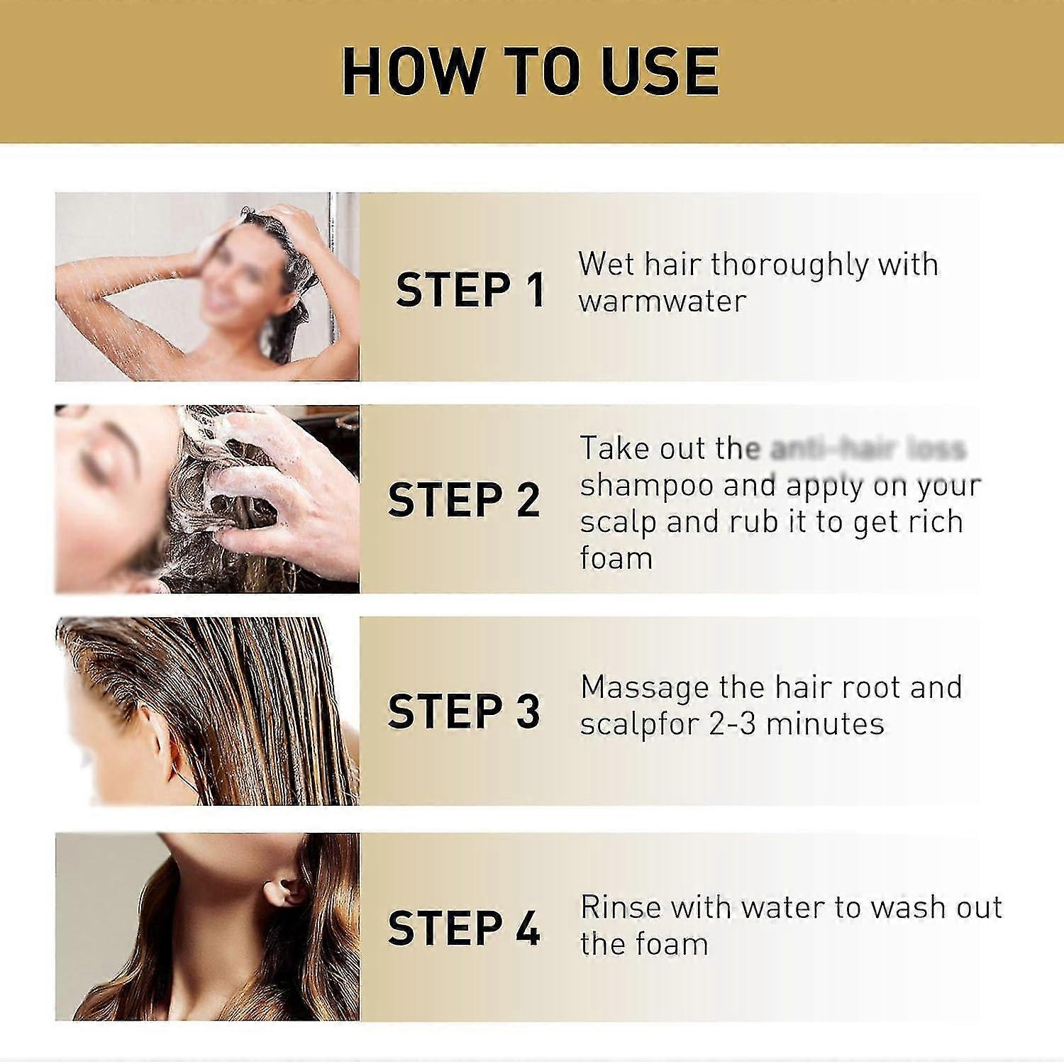 Hair Shampoo For Fast Hair Growth Polygonum Multiflorum Black Ganoderma ...