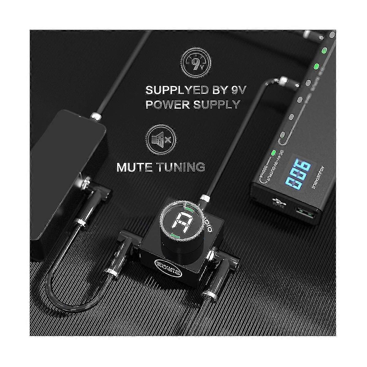 C10 Mini Audio Pedal Tuner compatible Chromatic Guitar Bass Tuning HD ...