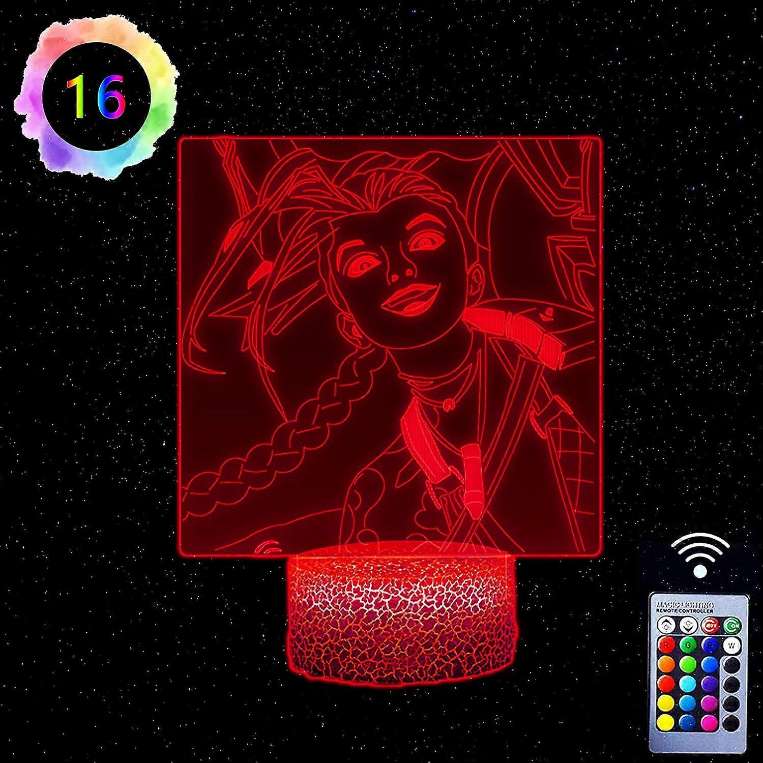 Jinx Arcane Lamp,Anime Decor,Arcane Lights,Ideal Kids Gift for ...