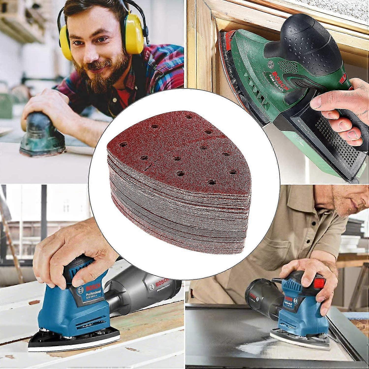 Sanding Triangles,for Bosch Psm 100a,psm 160,psm 200 Aes,psm 18,pda 180 ...