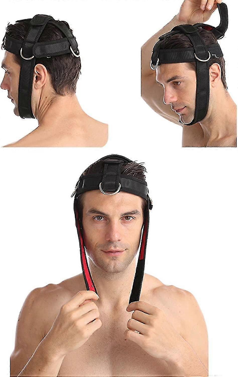 Fitness Neck Head Harness Neck Training Weight Lifting Strength Trainer ...
