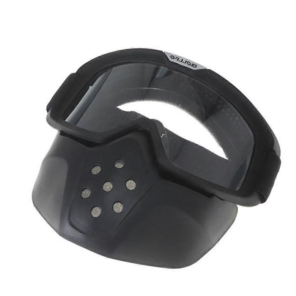 Motorcycle Goggle Face Mask Detachable Motocross Eyewear for Riding ...