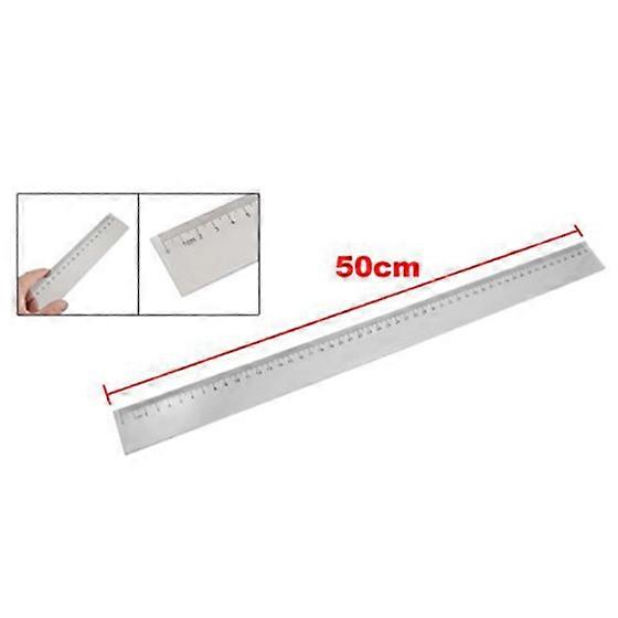 50cm Clear Plastic Measuring Long Straight Centimeter Ruler | Fruugo UK