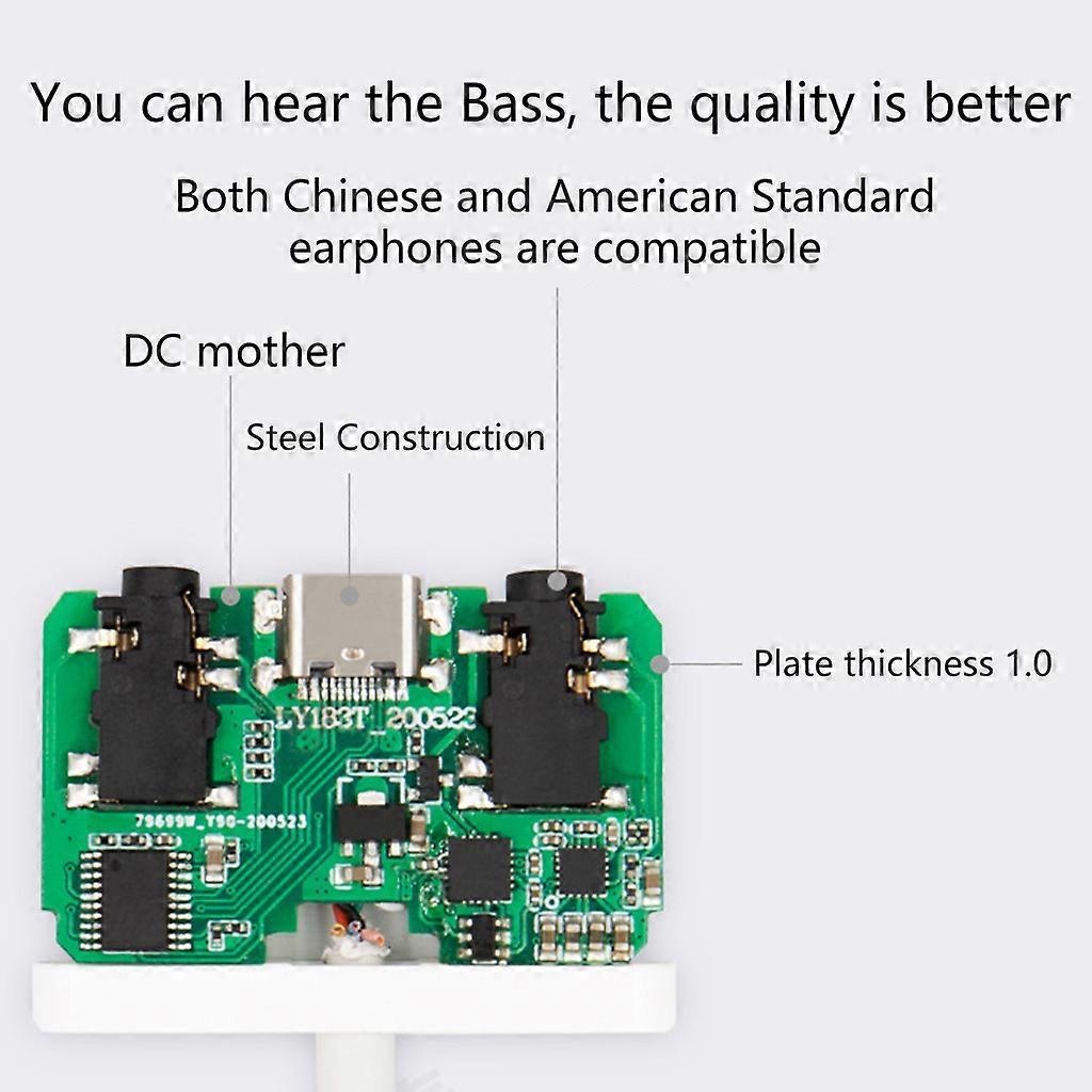 External USB-C Sound Card 3in1 Type-C to 3.5mm Audio Earphone Interface ...