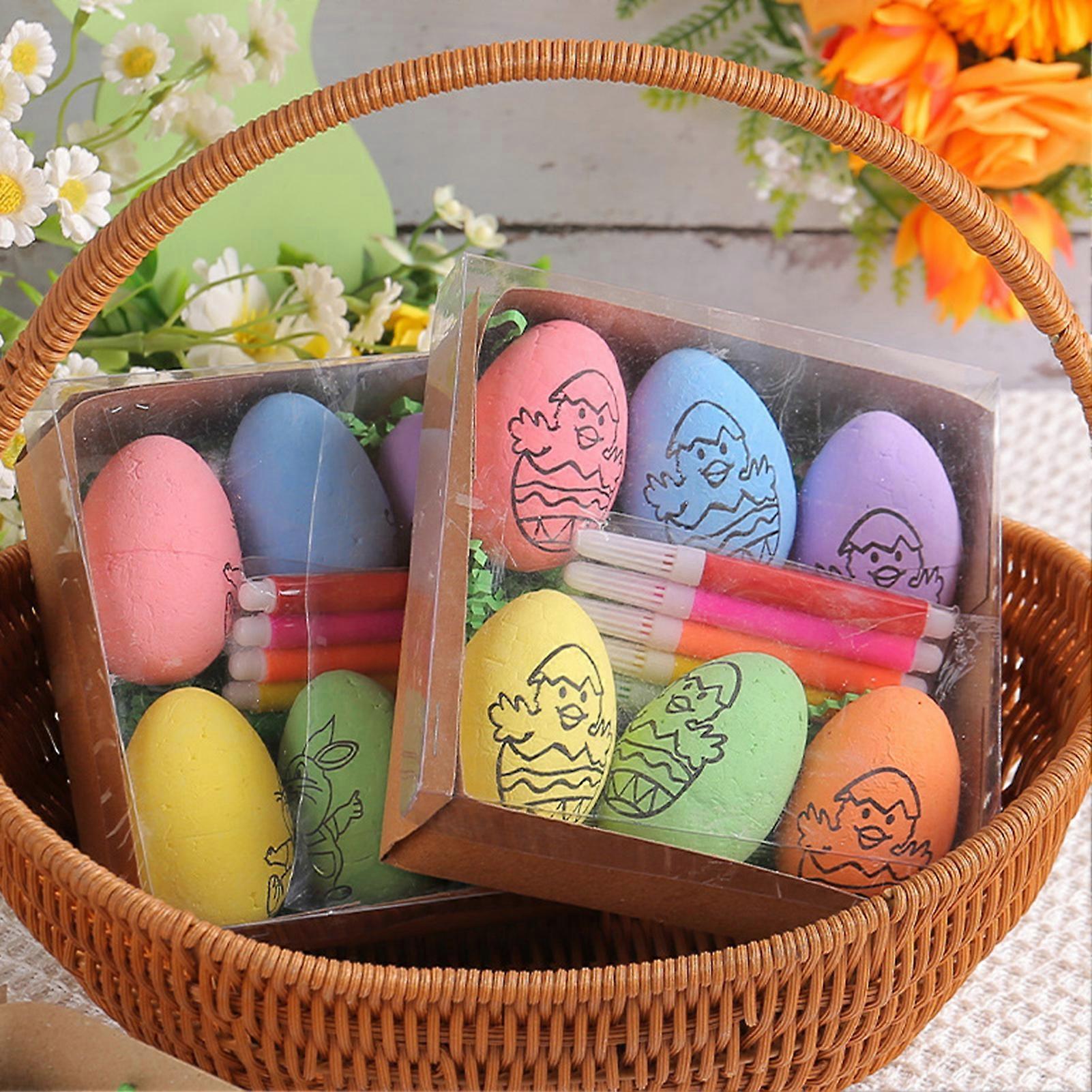 1 Set Easter Egg Painting Kit Creative Cartoon Easter Egg Coloring ...