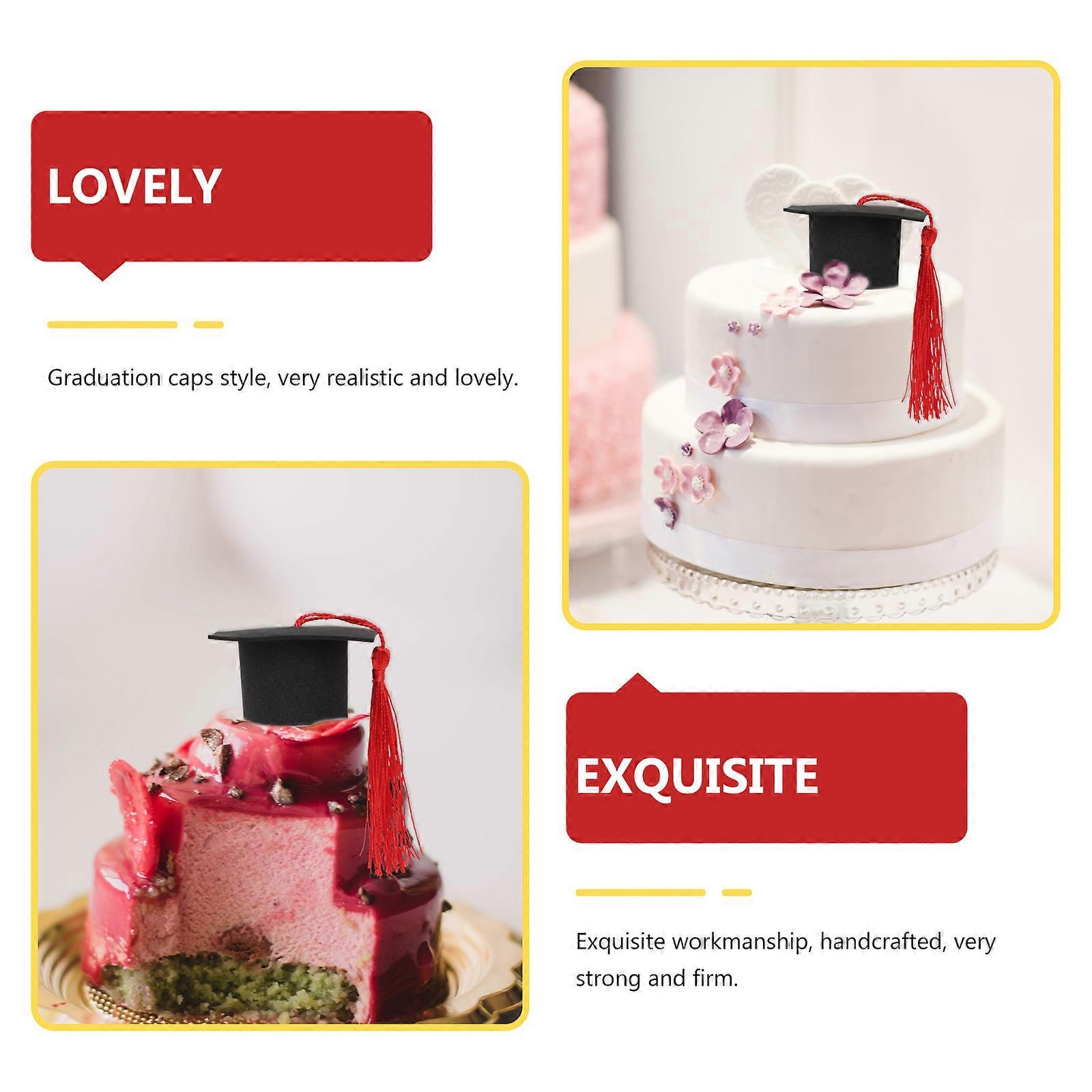 10pcs Cake Mini Trencher Caps Mini Graduation Season Souvenir Ornaments ...