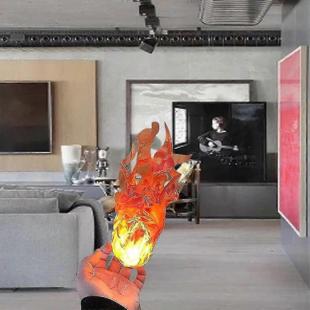 Floating Fireball Light Fake Fire Lamp Night Light Funny Cosplay Party ...