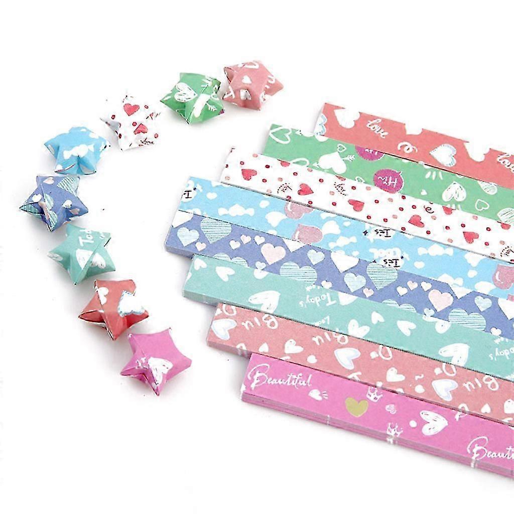 540 Sheets Folding Lucky Star Origami Paper Great Wishes Paper Strips ...