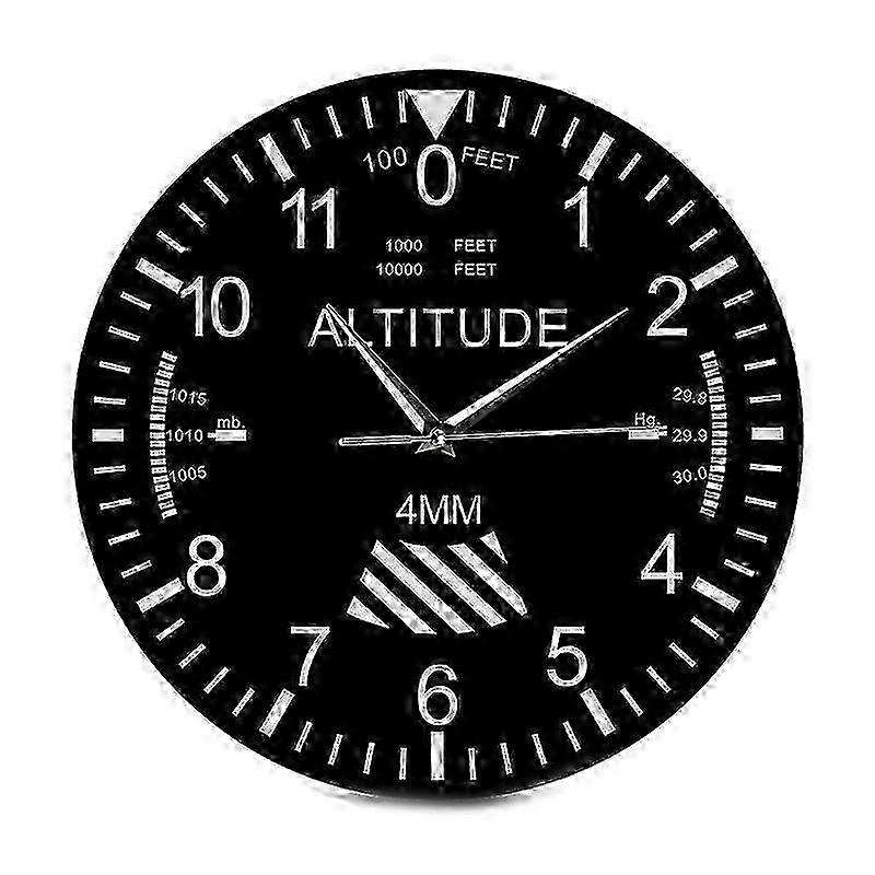 Modern Altimeter Wall Clock Classic Pilot-Inspired Airplane Altitude ...