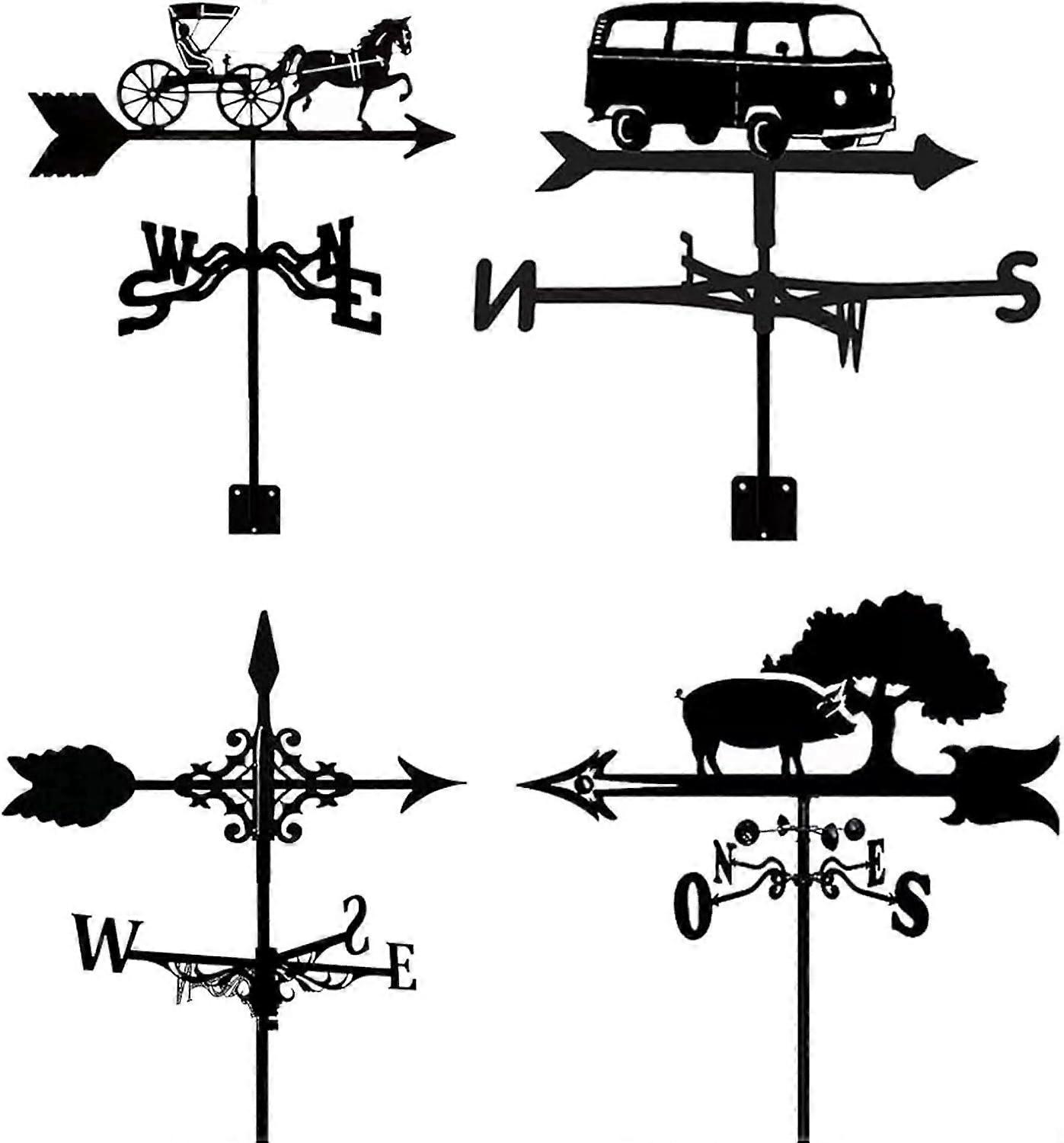 Weathervanes Metal Animal Weather Vane Vintage Style Black Finish Wind ...