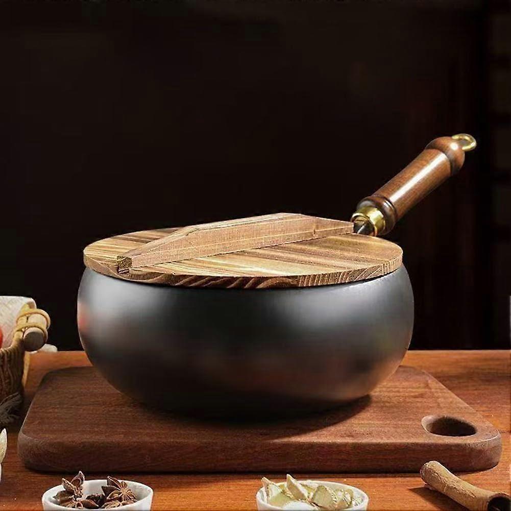 Traditional Hand-Forged Cast Iron Frying Pan, Uncoated, 28 cm, With ...