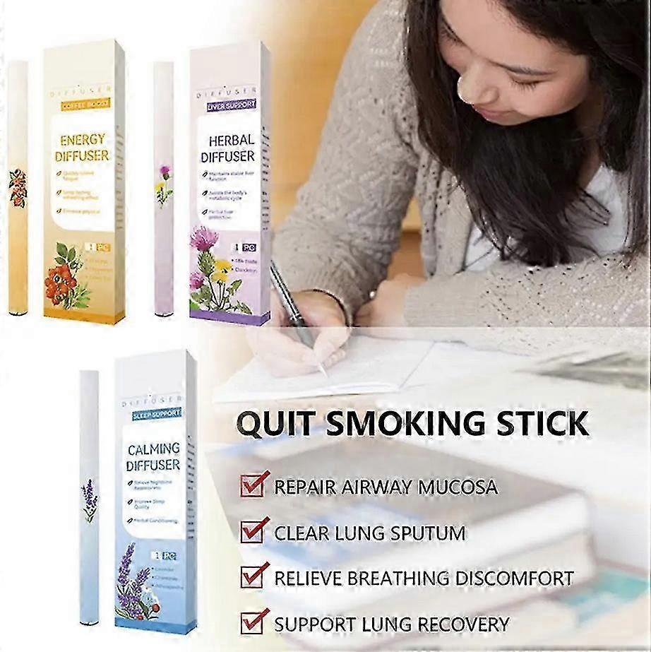 4 Packs Herbal Diffuser Pen Bundles for Lung Cleanse & Energy Boost with Mullein, Thyme, Guarana ...