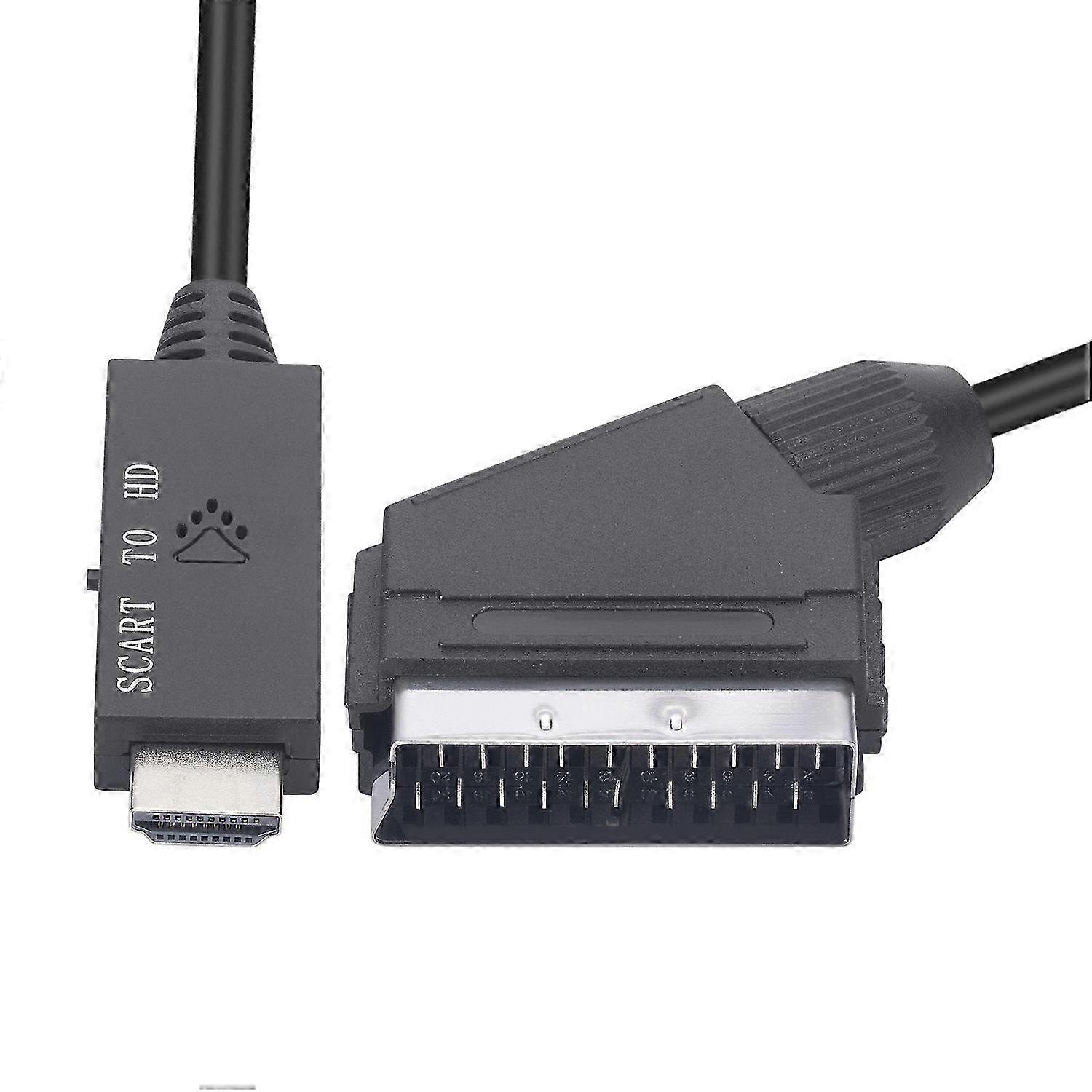SCART to HDMI Converter Adapter with Audio Video Output for HDTV DVD ...