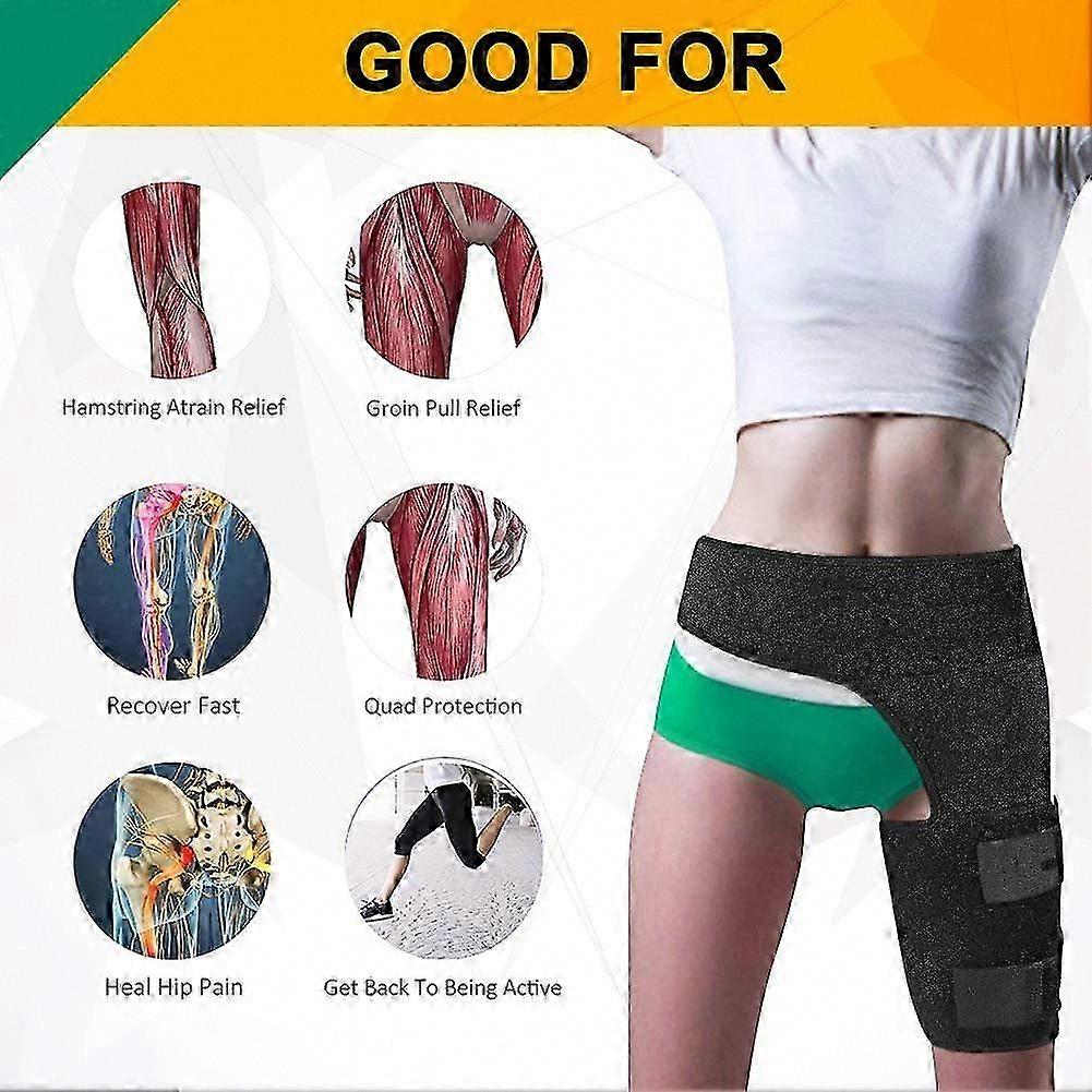 Adjustable Hip Brace and Groin Support Wrap for Sciatica Relief, Thigh ...