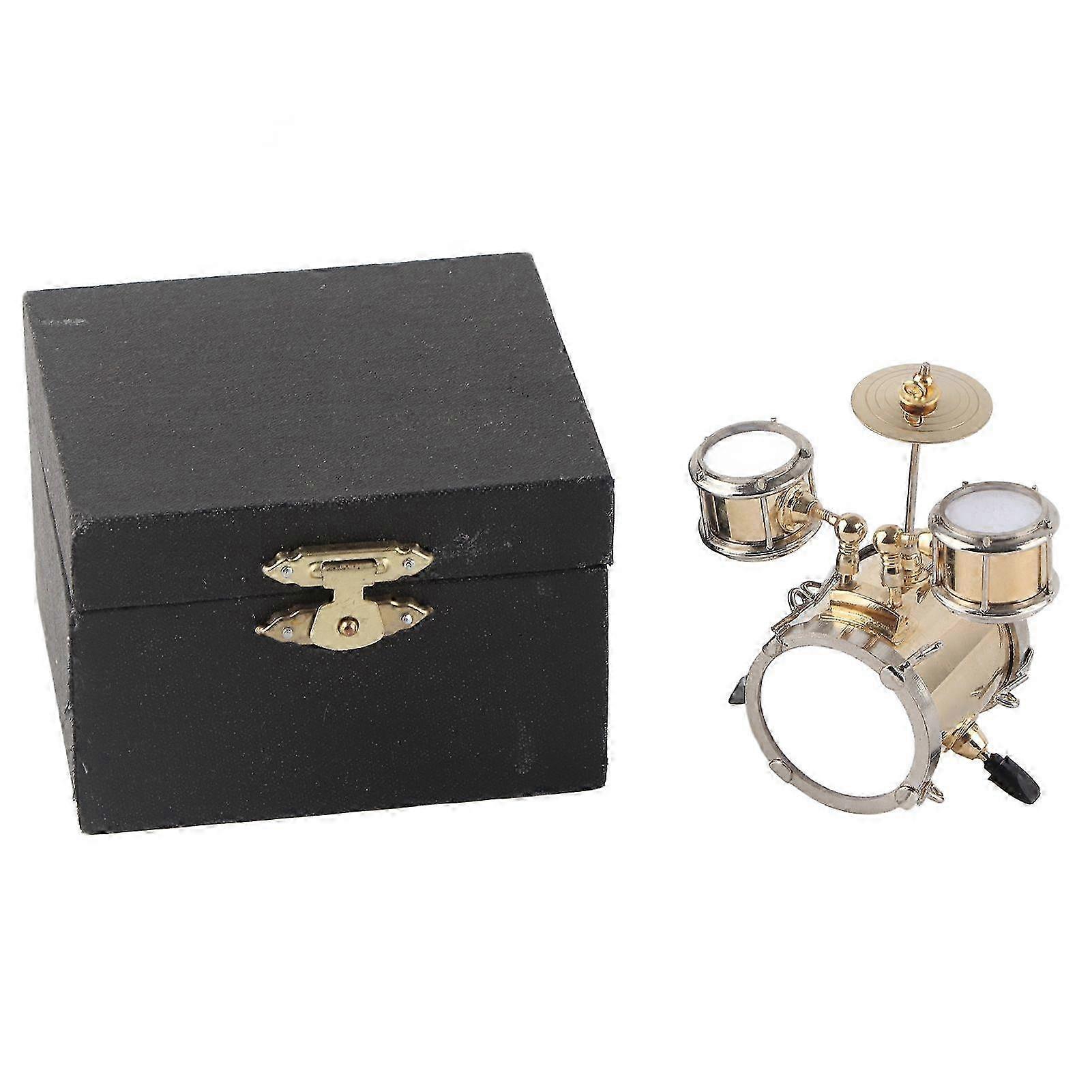 Miniature Musical Instrument Replica Drum Set Ornament Drummer Gift ...