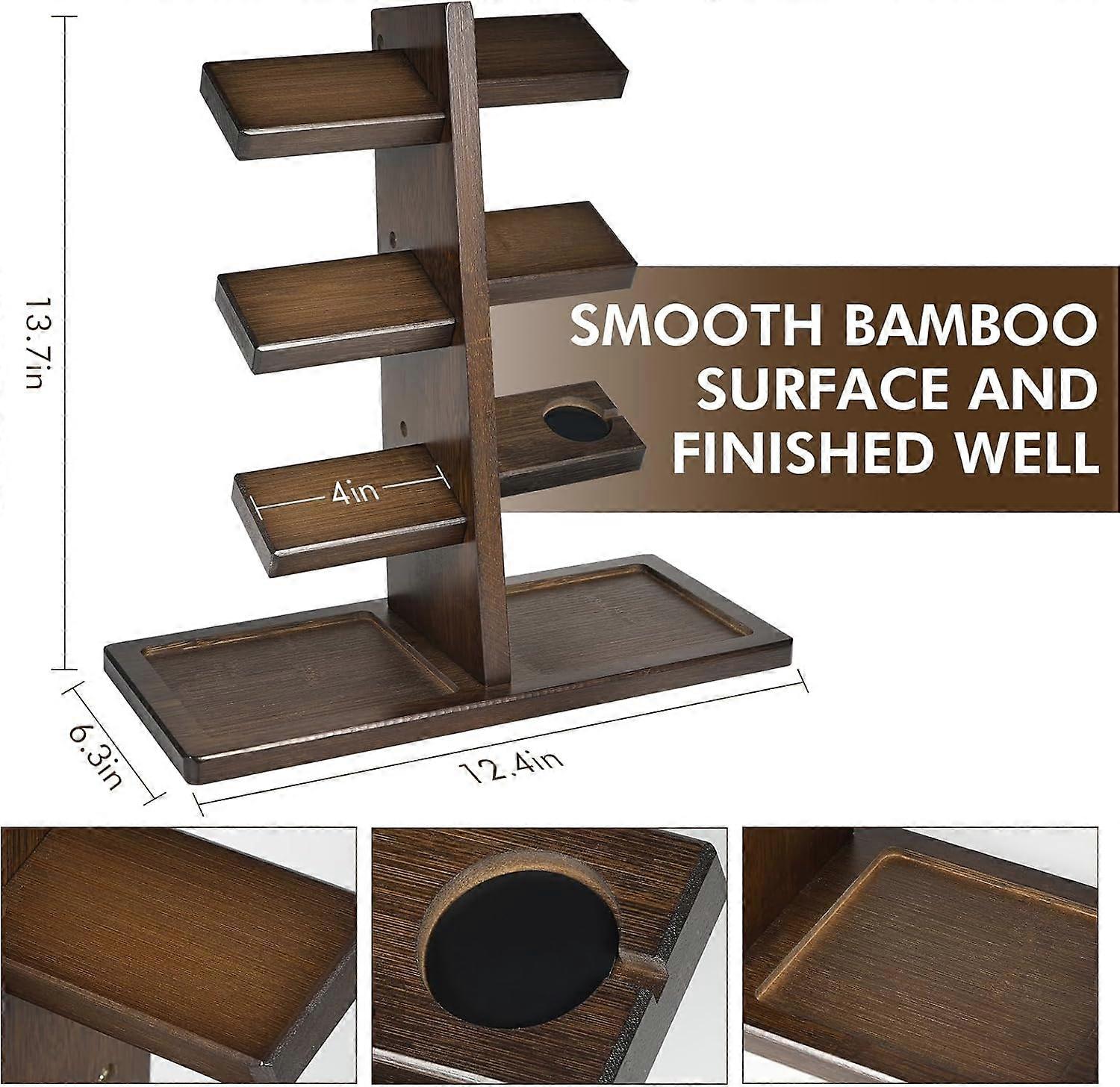 Watch Holder Stand With Charging Station Wooden Display Tower, Jewelry ...