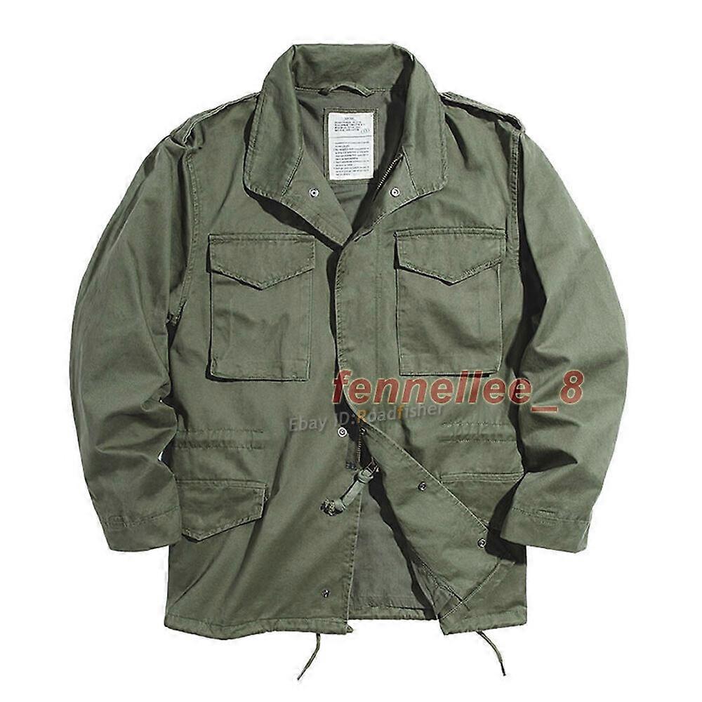 Men's Vintage M65 Field Jacket Replica Coat Multiple Pockets Work ...