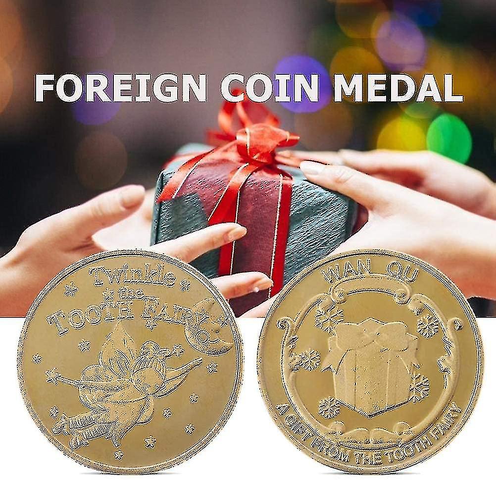 Tooth Fairy Coins Gold Milk Tooth Dwarfs Sweet Coin Coin Commemorative ...