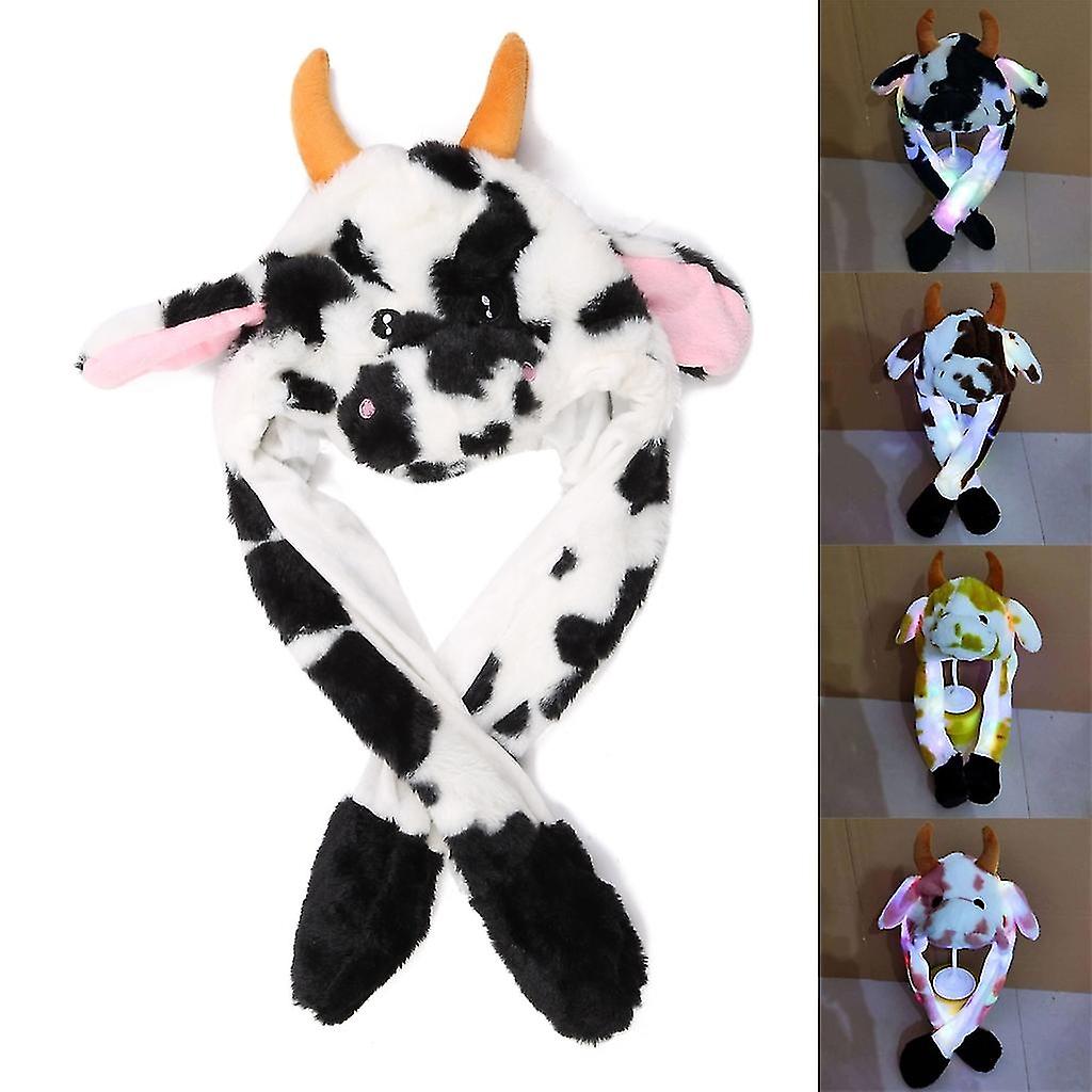 Winter Warm Novelty Hat YEKEYI Cow Ear Pop-Up Hat – Moving & Jumping ...