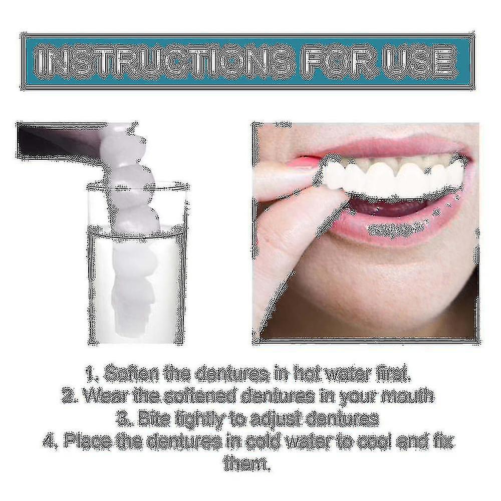 Adjustable Snap-on Dentures, Veneers Denture Braces Plus Denture Cases ...