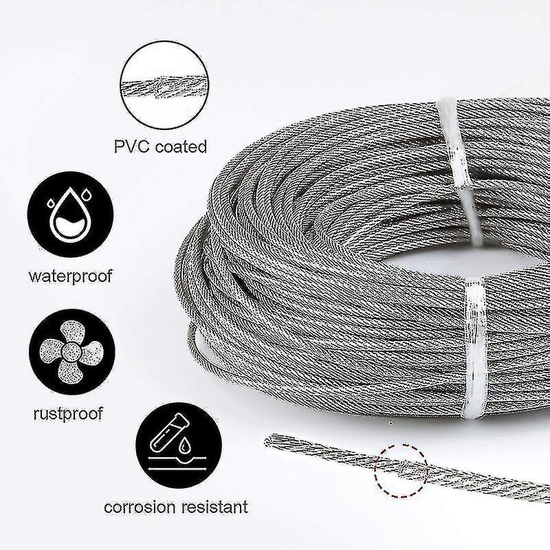 Cable Railing Kit 30m Stainless Steel Cable Wire Rope Cable Garden Wire ...