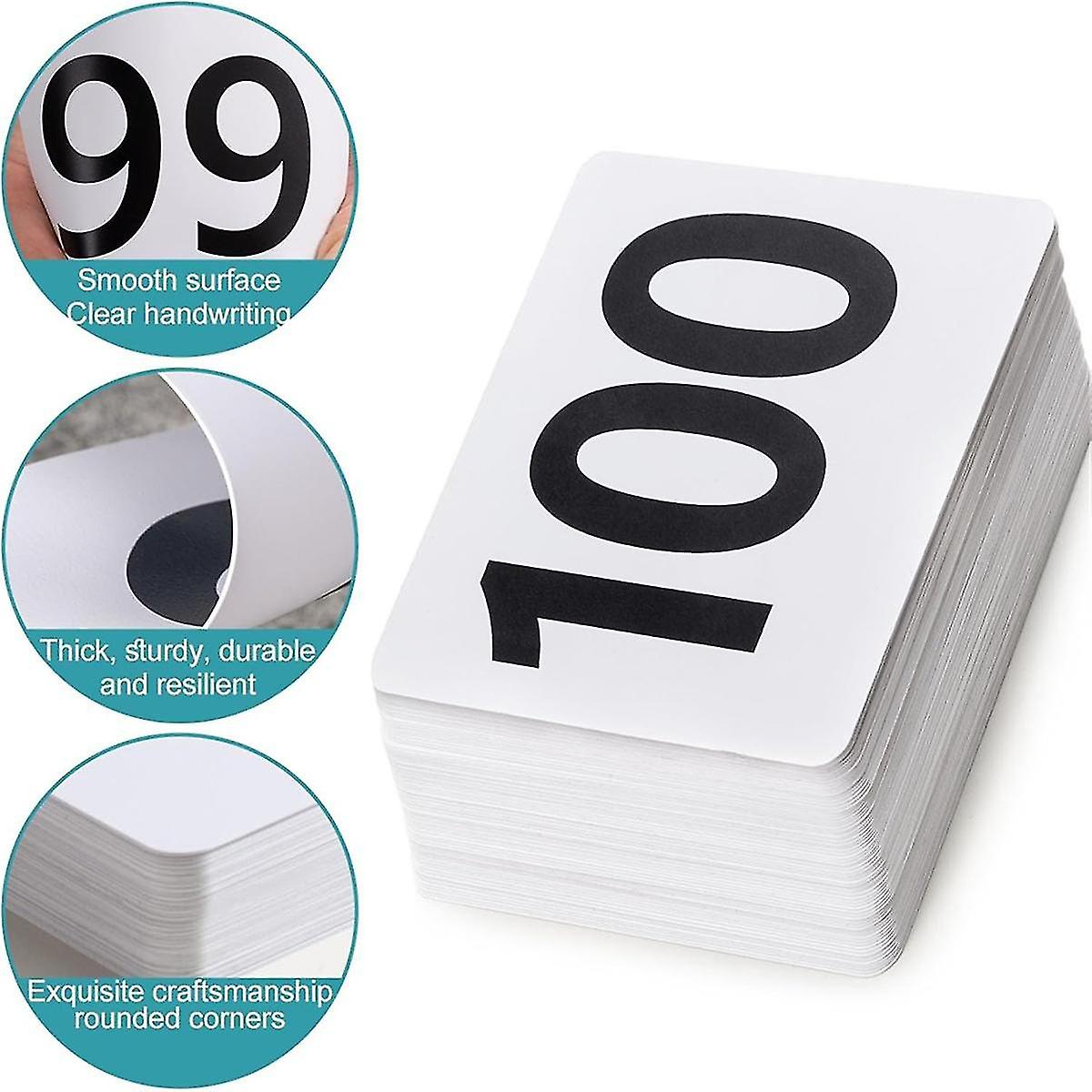 50Pcs Table Numbers 1-50, 3.7x4 Inch Table Numbers, Double Sided Table ...