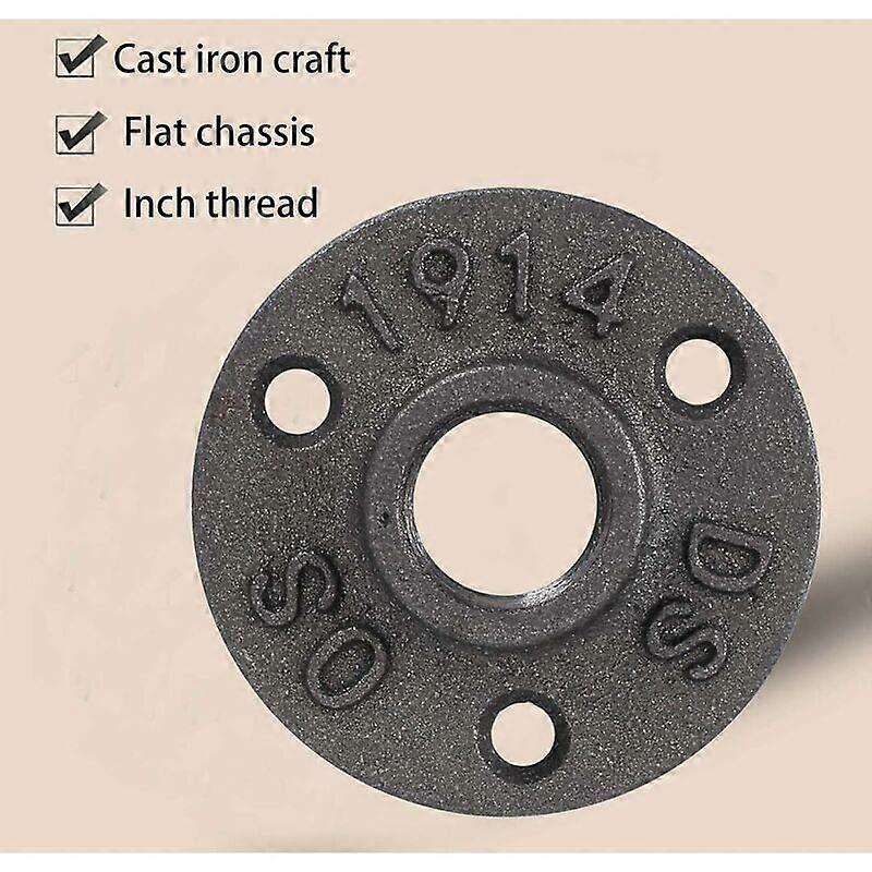 10pcs 3/4'' BSP Floor Flange Cast Iron Threaded Flange Black Pipe ...
