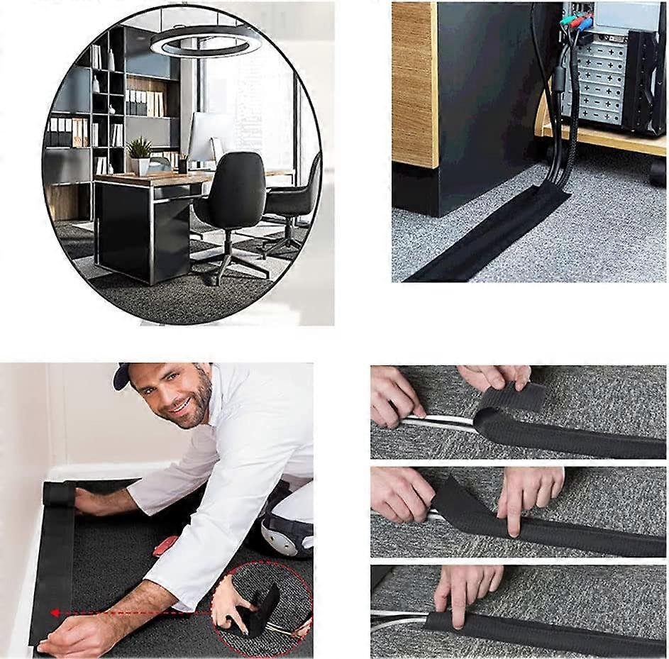 1pc 3.28 feet Floor Cable Cover Protector 4 inches in width Carpet Cord ...