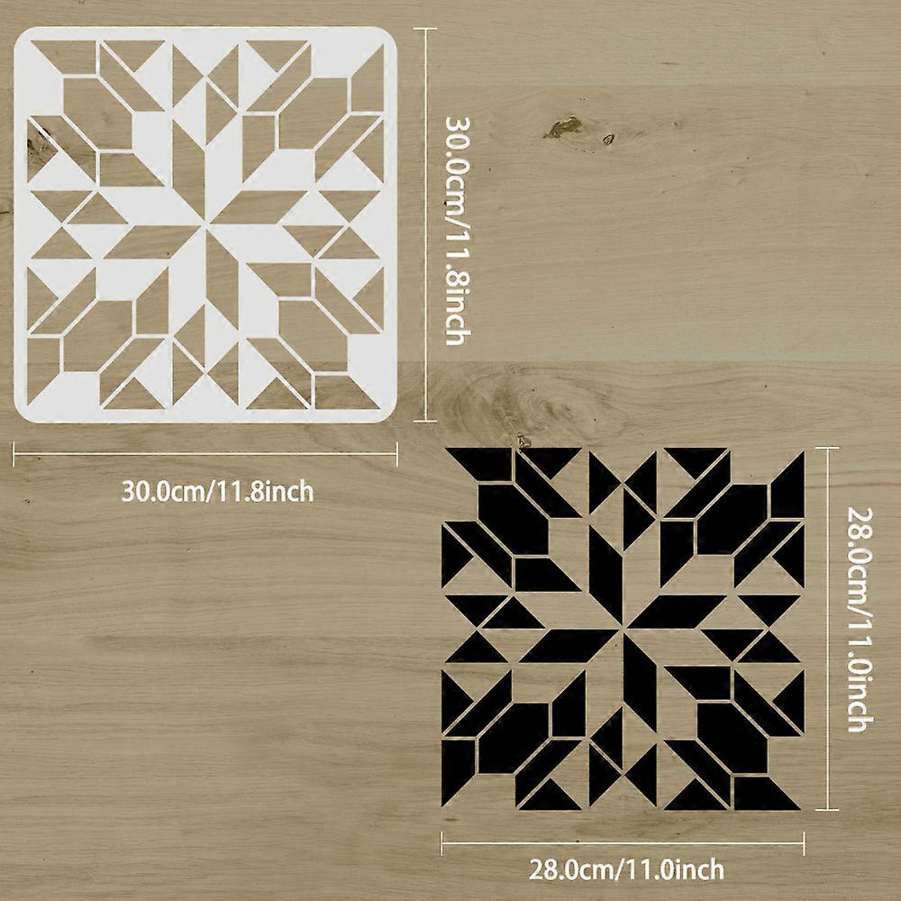 1pc Barn Quilt Stencil 30x30cm Reusable Kaleidoscope Quilt Block ...