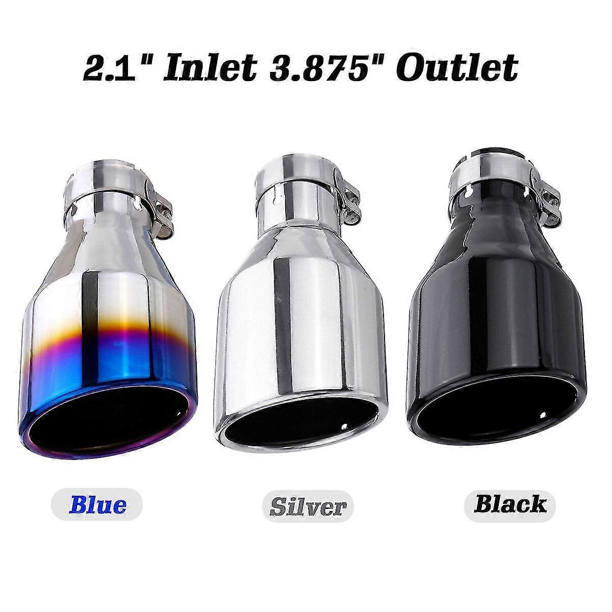 54Mm in 76mm 102mm out universal car exhaust pipe muffler tail pipe end ...