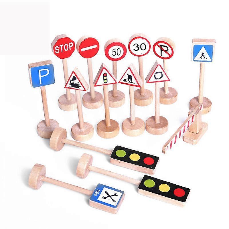 Traffic Signs Toy Enhance Safety Concept Meticulous Workmanship Wood ...