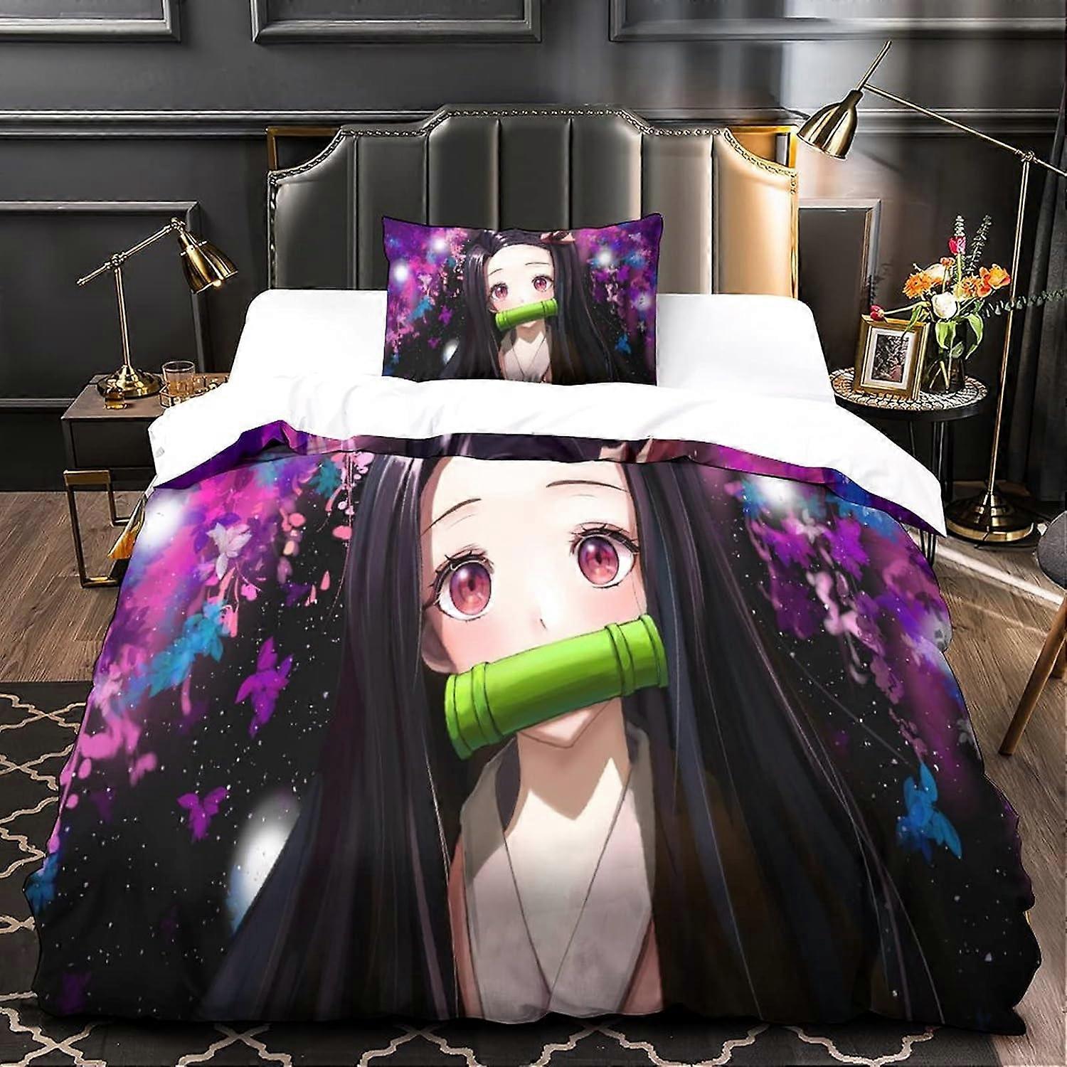 Kamado Nezuko Duvet Cover 3D Demon Slayer Printed Bedding Bed Sleep ...
