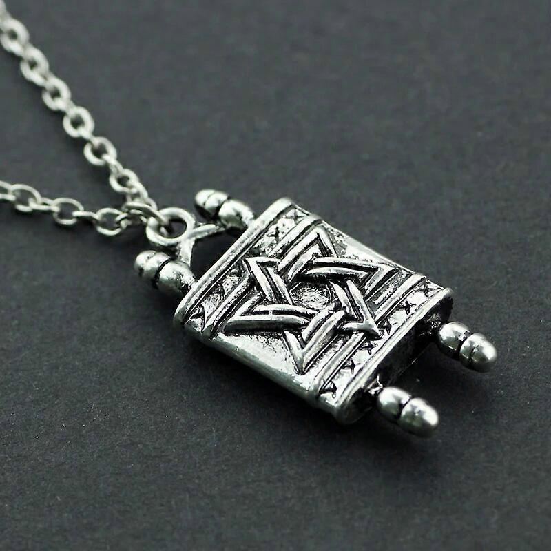 Jewish Hebrew Sefer Torah Scroll Religious Men Pendant Necklace Women ...
