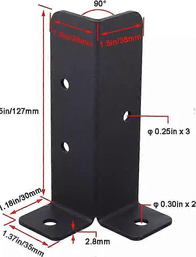 Adjustable Deck Post Brackets, Set of 4 Post Base Brackets, Pergola ...