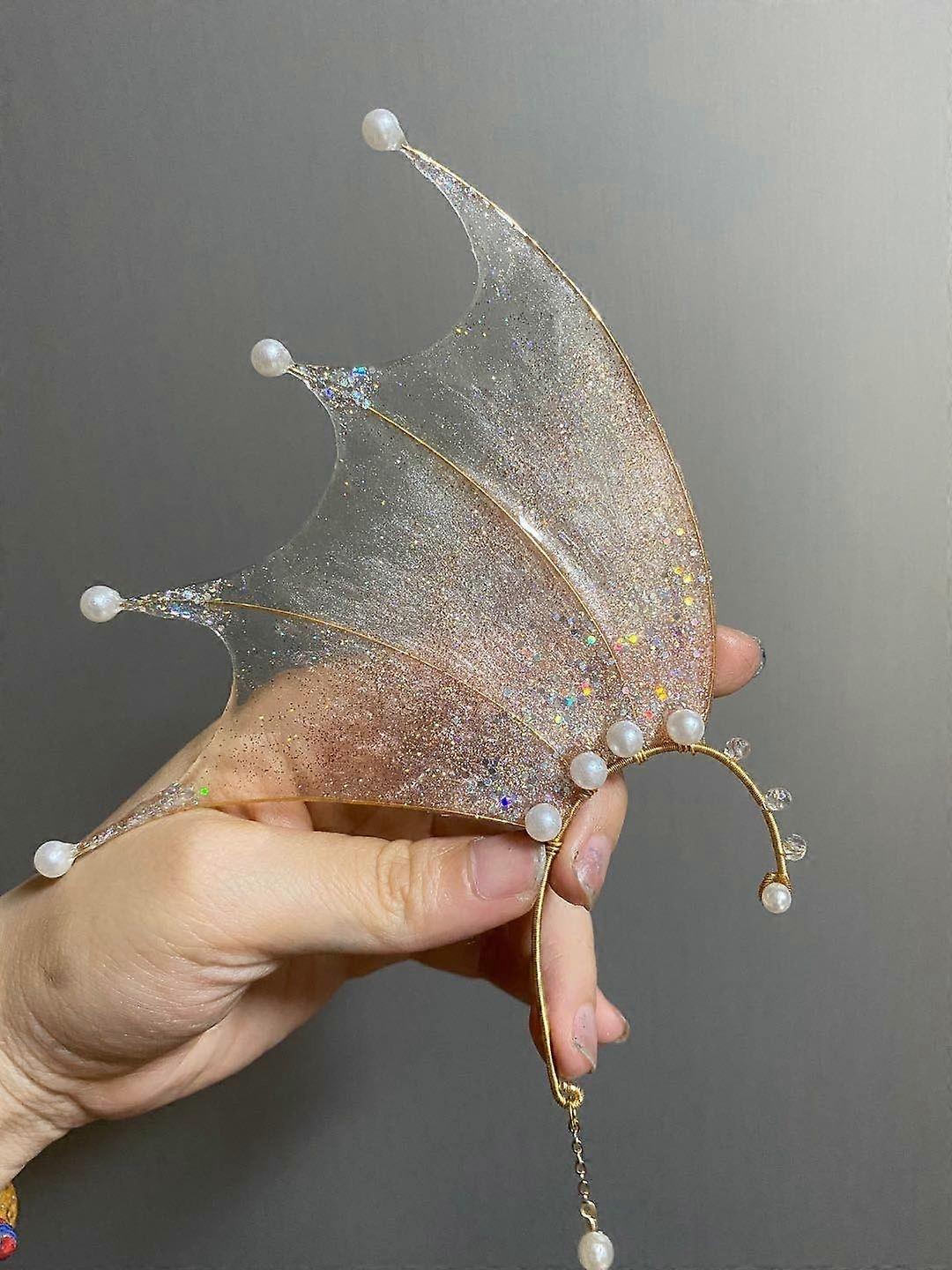 NEW!COS Gradient Shark Ears Mermaid Ears Headdress Fairy Wizard Hair ...