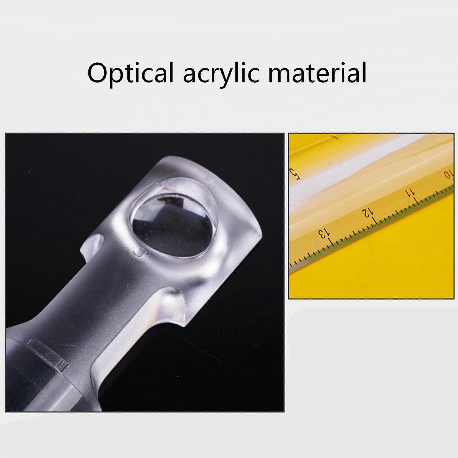 2 in 1 10x Magnifying Bar 6-Inch Data Processing Magnifying Ruler for ...