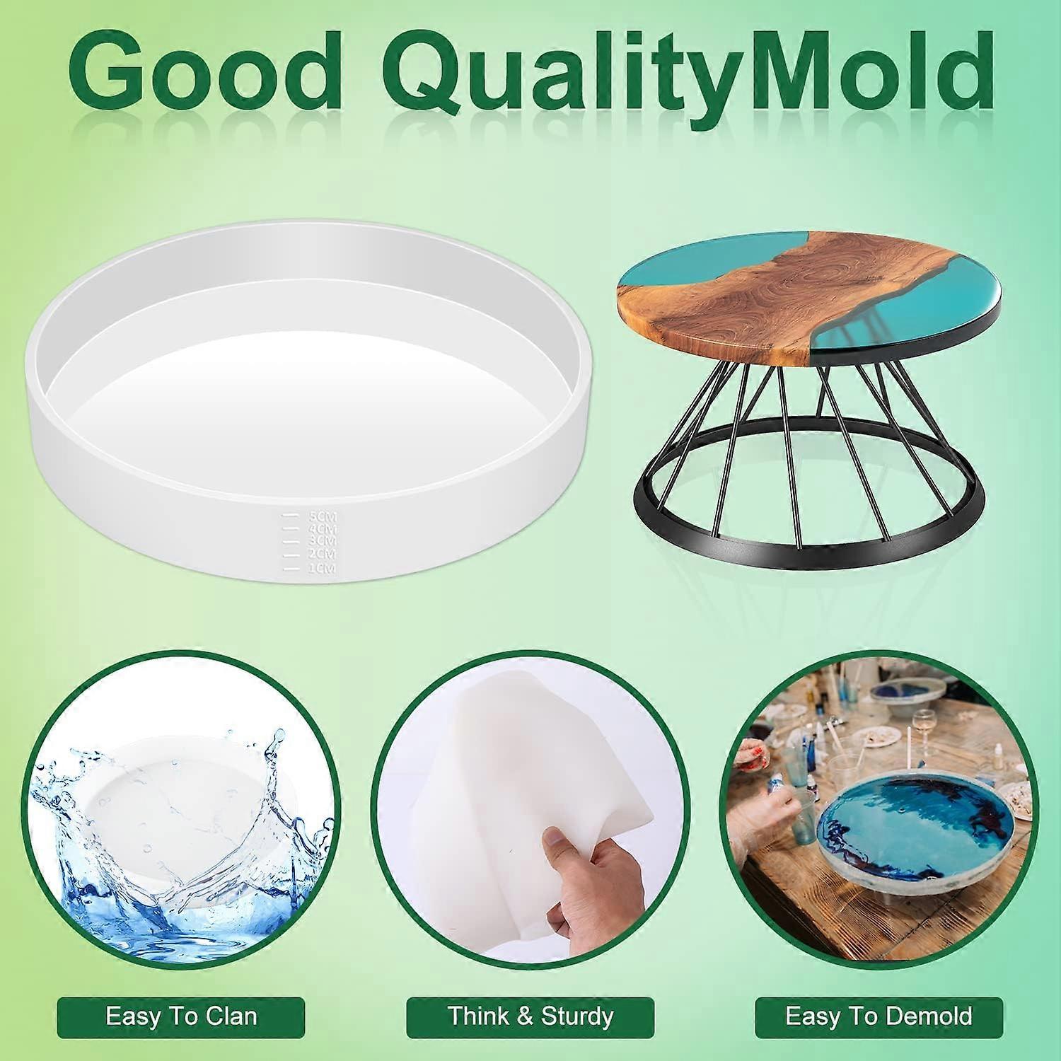 35cm Round Resin Silicone Molds, Large Epoxy Resin Silicone Mold Epoxy ...