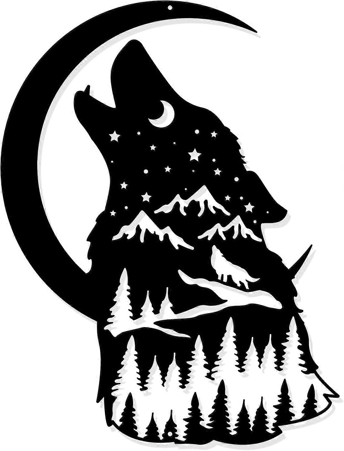 Howling Wolf Metal Wall Art Decor Wildlife Metal Wall Decor Wall ...