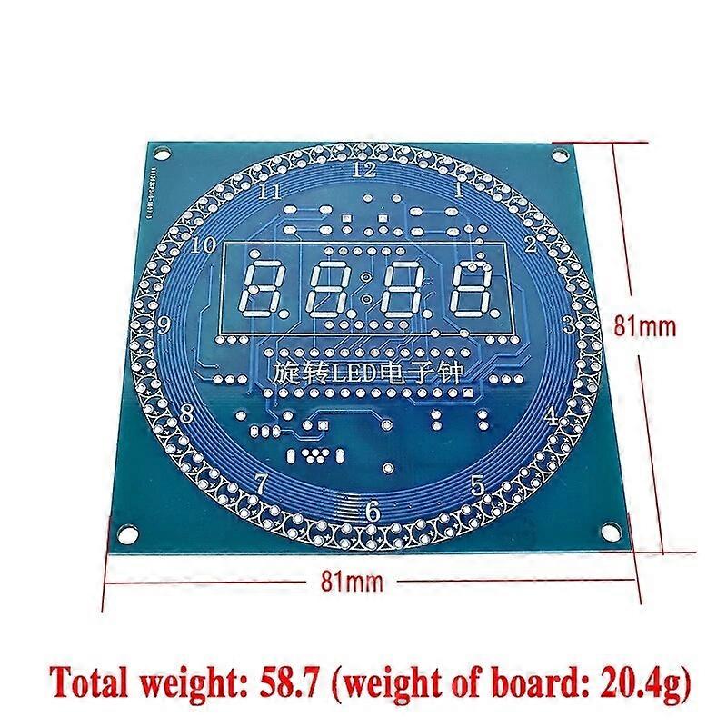 DS1302 Rotating LED Display Alarm Electronic Clock Module DIY KIT LED ...