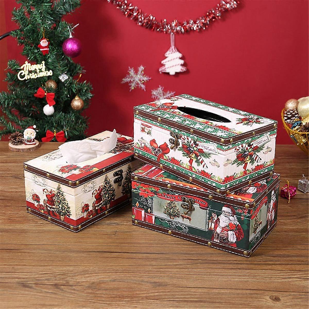 Christmas Tissue Box Home Indoor Dining Table Living Room Coffee Table ...