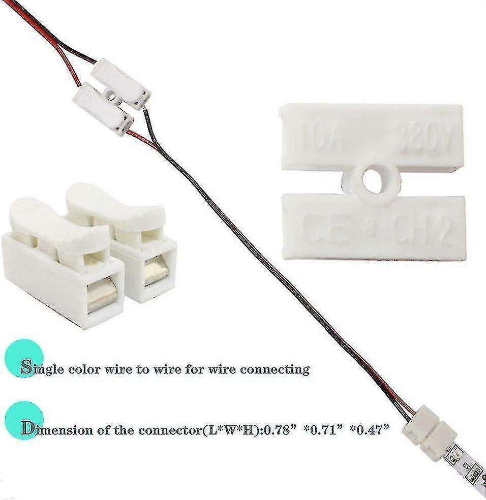 100 Pcs Spring Wire Connectors - Ch-2 Cable Connectors, Electrical ...