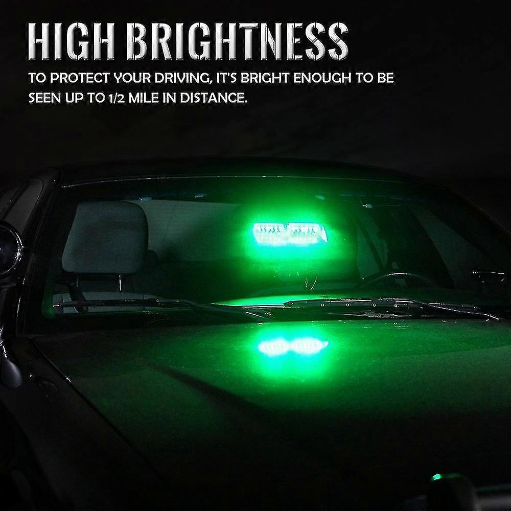 Green 16 LED High Intensity LED Law Enforcement Emergency Hazard ...