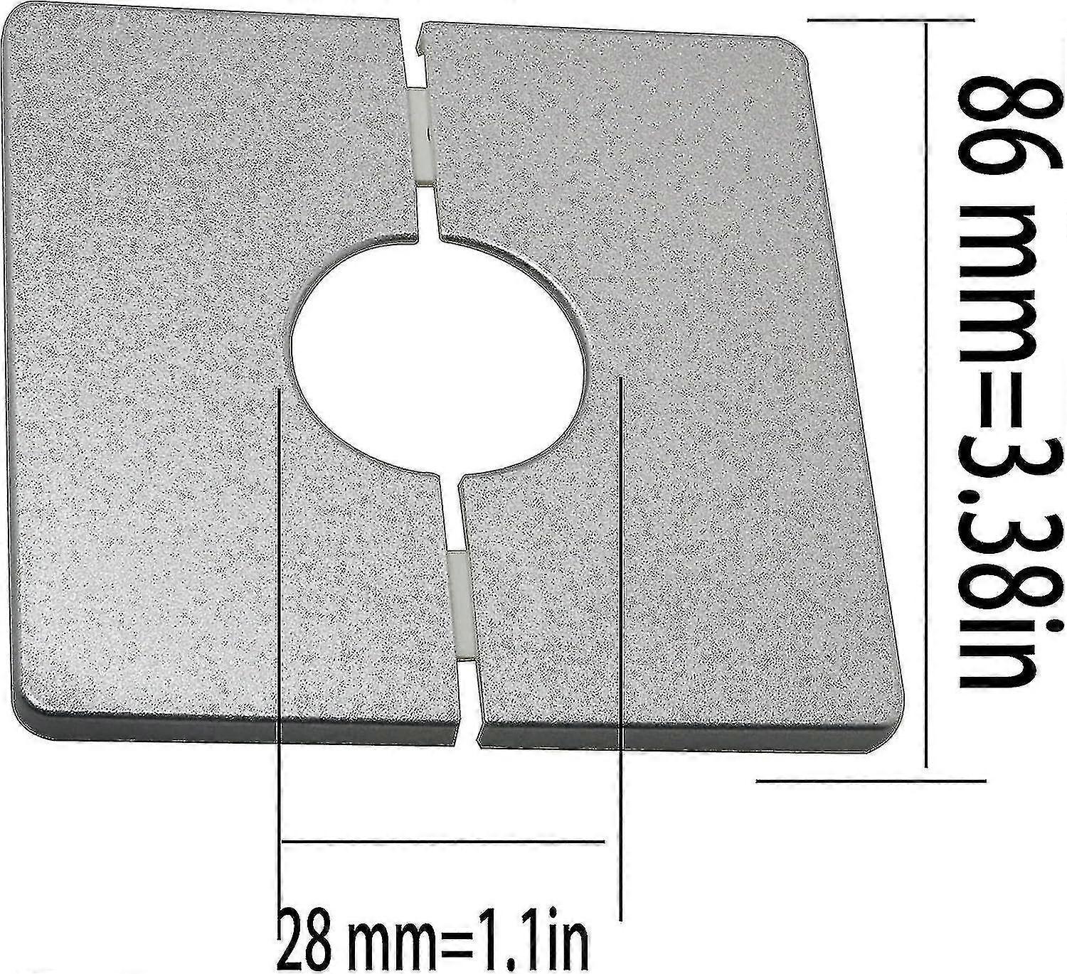 Wall Split Flange 2sets White Abs Plastics Square Shaped Escutcheon ...