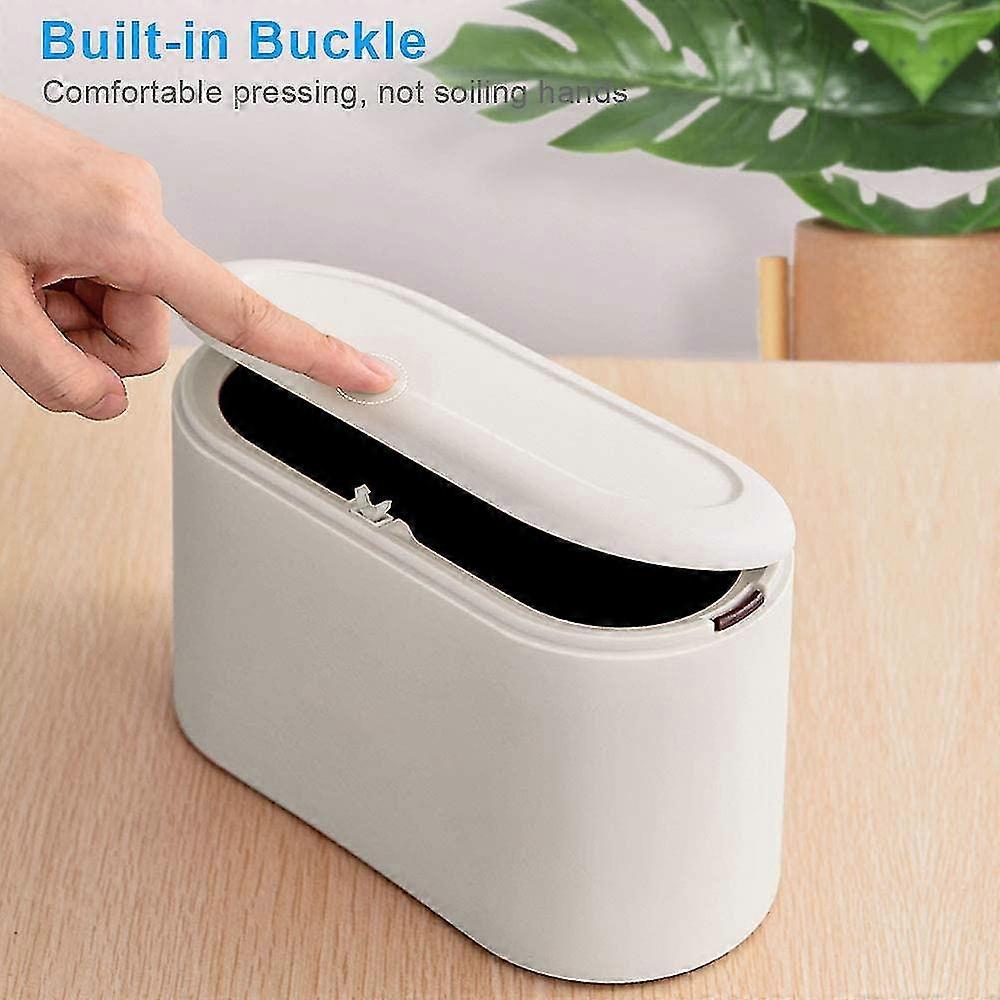 Island Tabletop Trash Can With Lid, Mini Trash Can Table Trash Can ...
