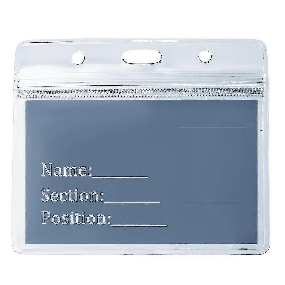 50pcs Plastic Card Holder, Transparent Clear Horizontal Waterproof Name ...