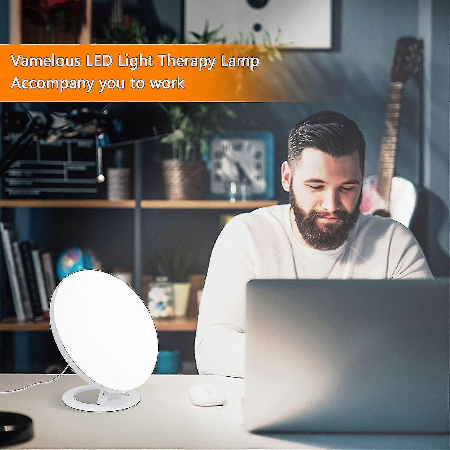 3 Color Light Therapy Lamp, Uv-free 10000-38600 Lux Daylight Lamp Led ...