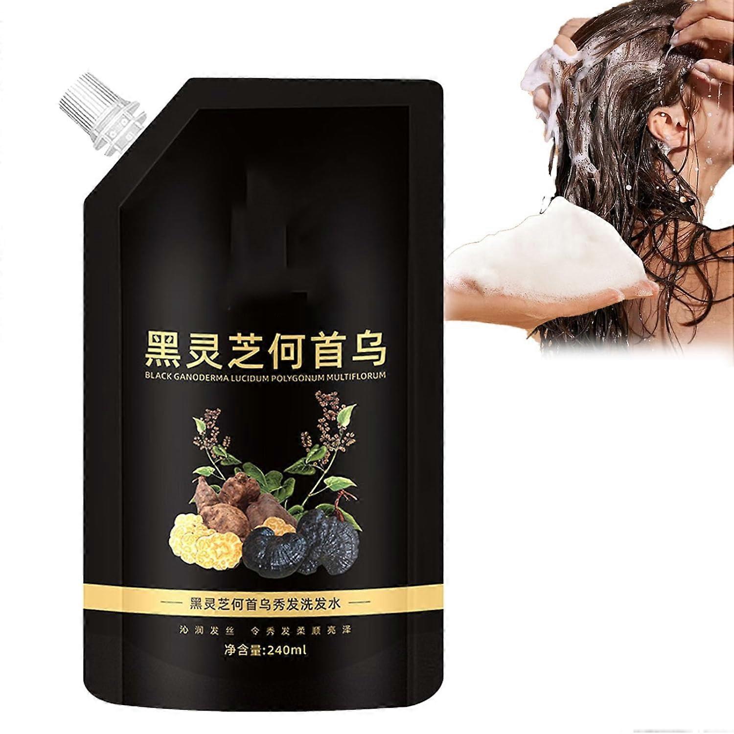 Black Shouwu Nourishing Shampoo,Black Shouwu Anti-Hair Loss Nourishing Shampoo, Herbal Black ...