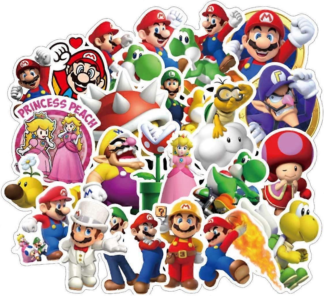 112pcs Super Mario Merchandise Stickers, Vinyl Sticker for Laptop Water ...