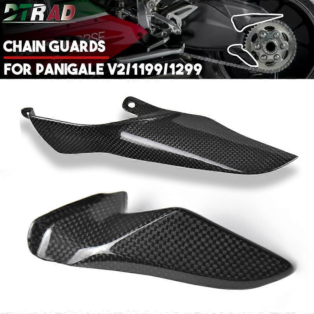 Motorcycle Carbon Fiber Upper Lower Chain Guards For DUCATI ...